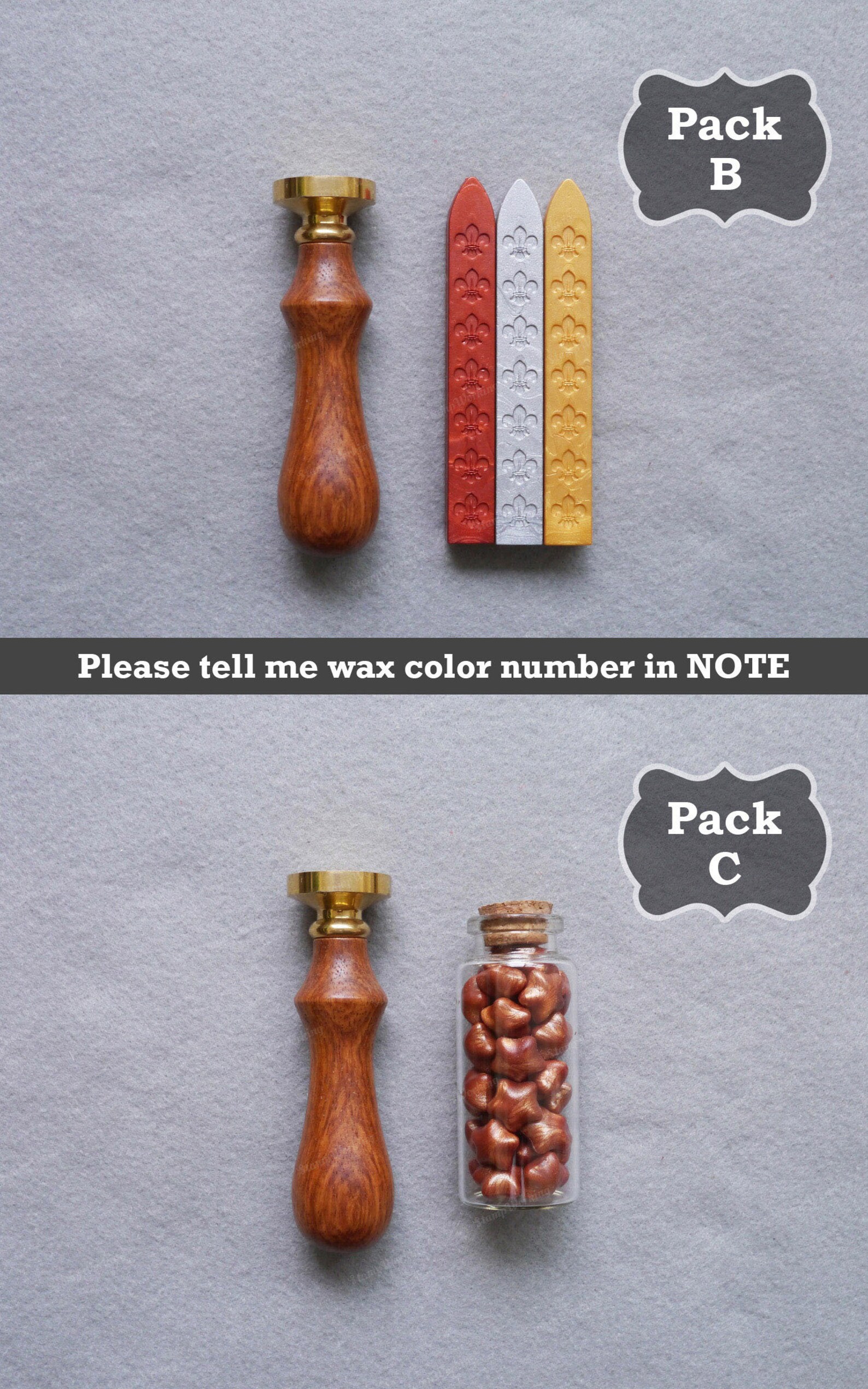 Personalized Monogram Wax Seal Stamp Initials Sealing Wax - Etsy