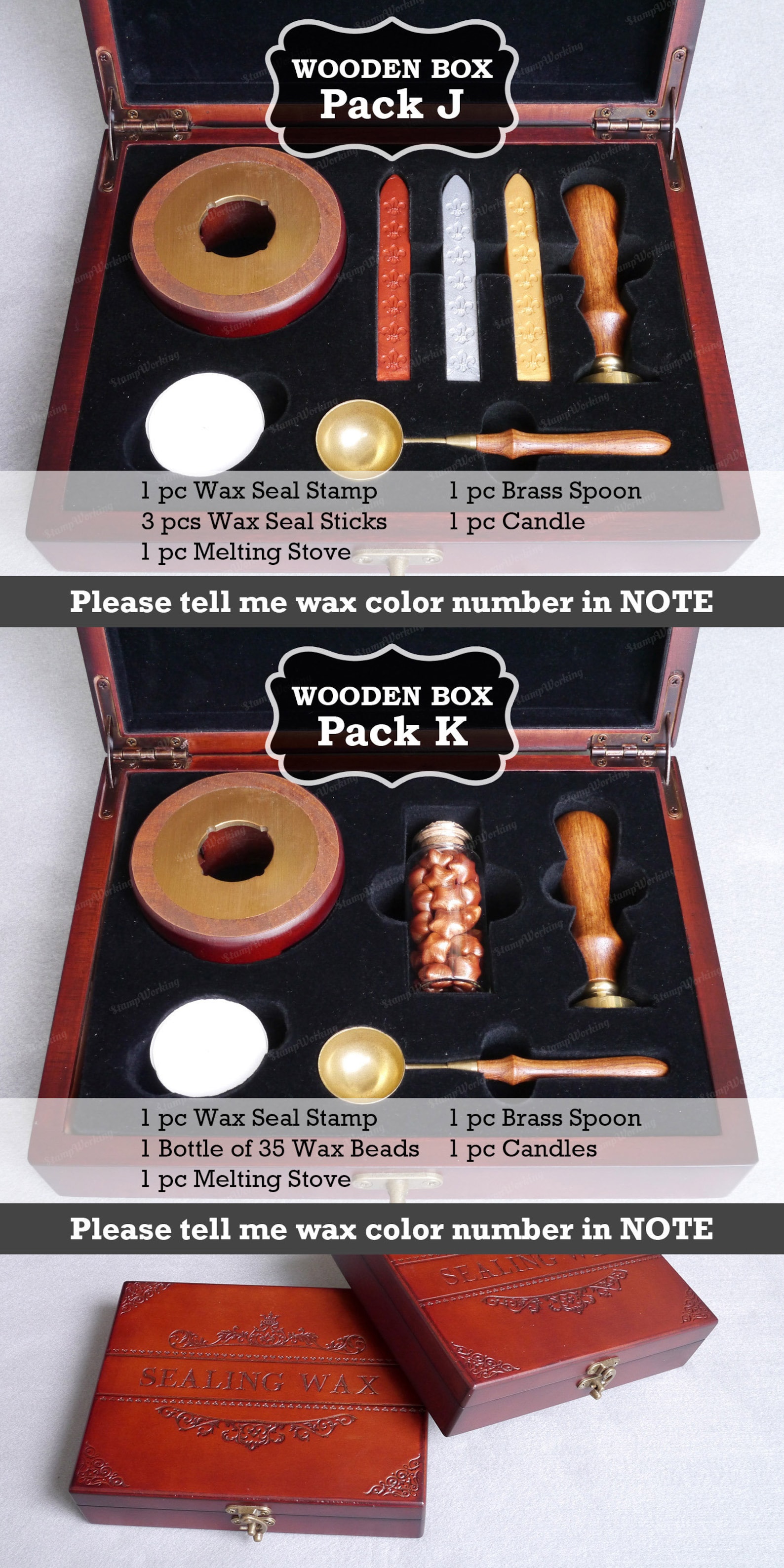 Personalized Monogram Wax Seal Stamp Initials Sealing Wax - Etsy