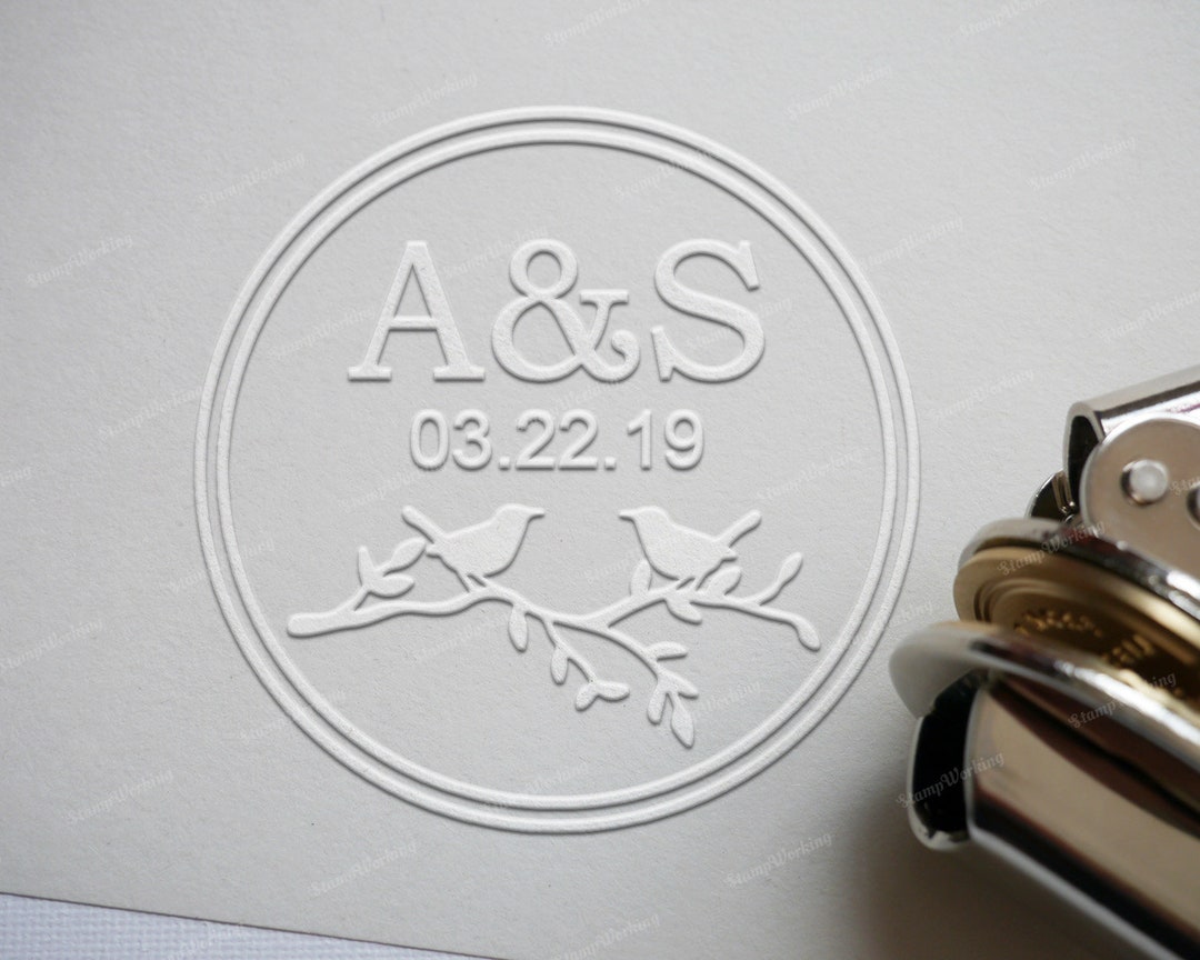 Custom Paper Embosser Stamp - Personalized Embossing Stamp - Custom ...