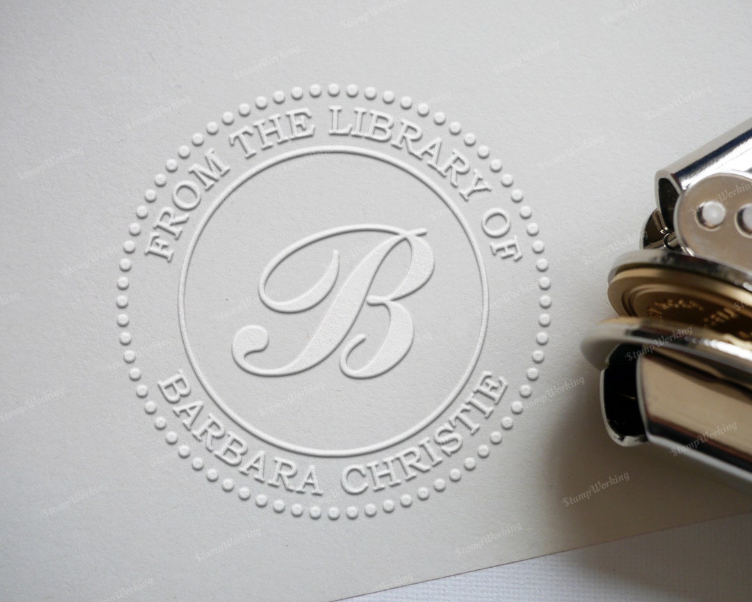 Custom Embosser Stamp - From the Library of Embosser - Personalized ...