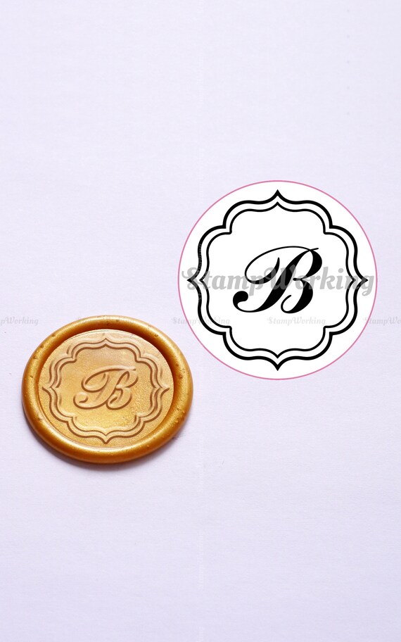 Script Font Wax Seal Stamp Custom Initial Wax Stamp Script - Etsy