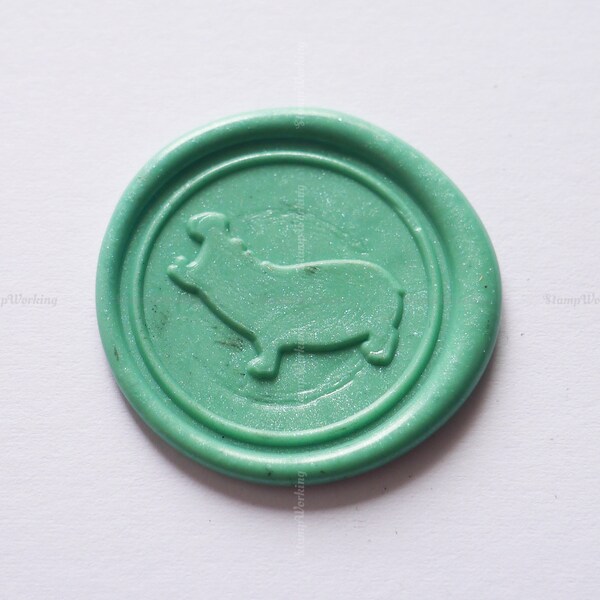 Hippo Stamp - Etsy