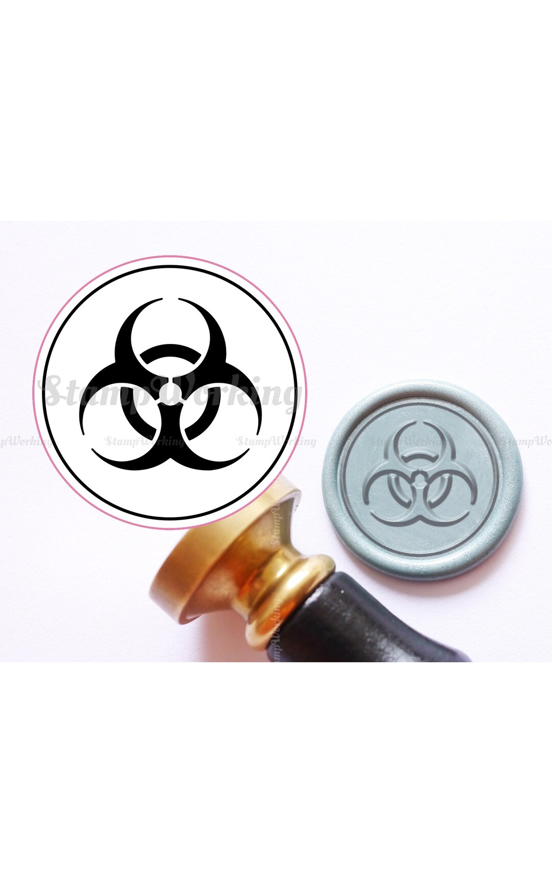 Danger Warning Wax Seal Stamp - Biohazard Sealing Wax Stamp - Medical ...