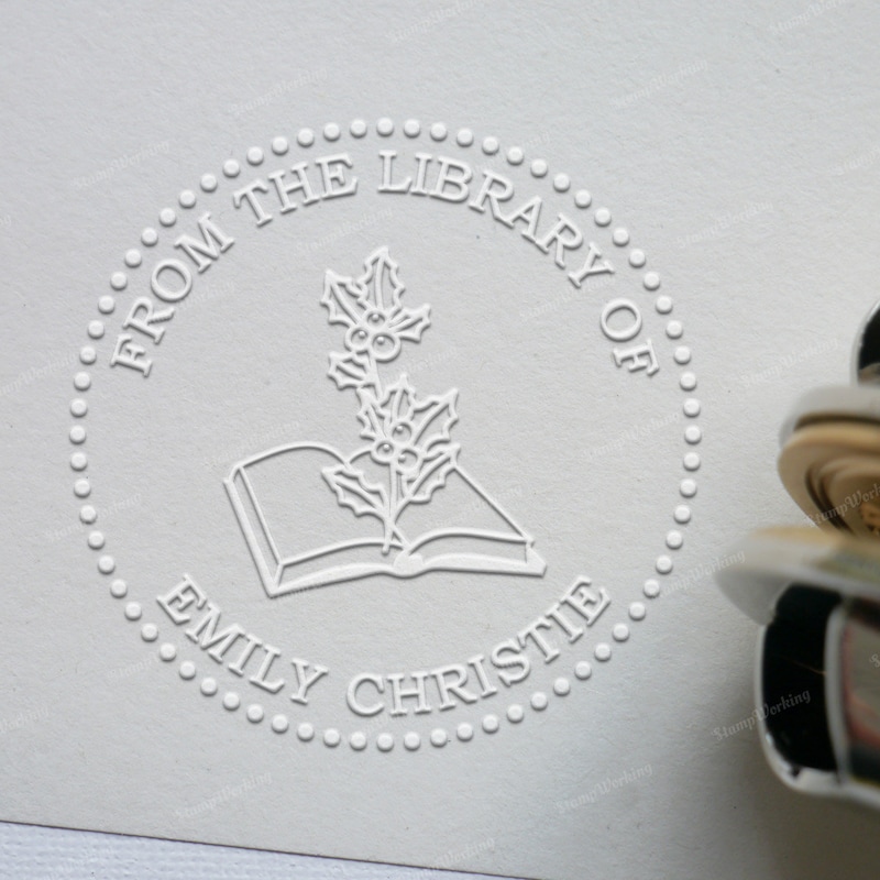 Holly Book Stamp - Etsy