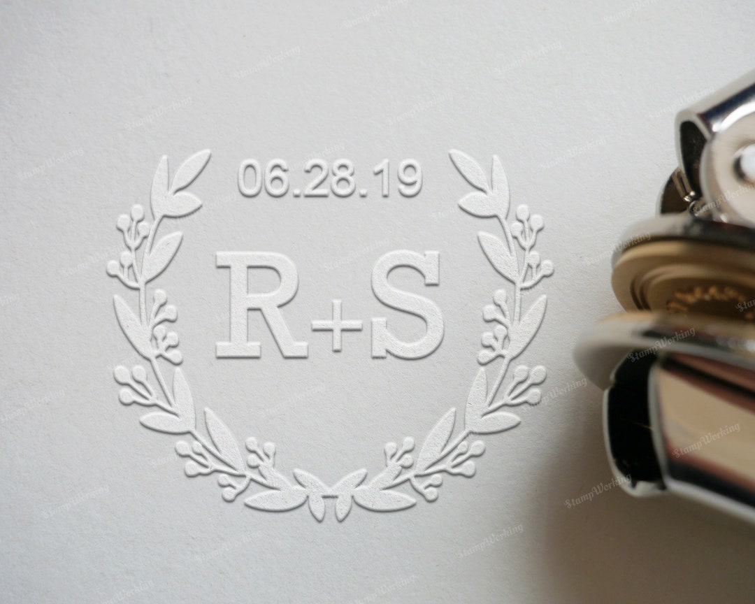 Custom Paper Embosser Stamp - Personalized Embossing Stamp - Custom ...