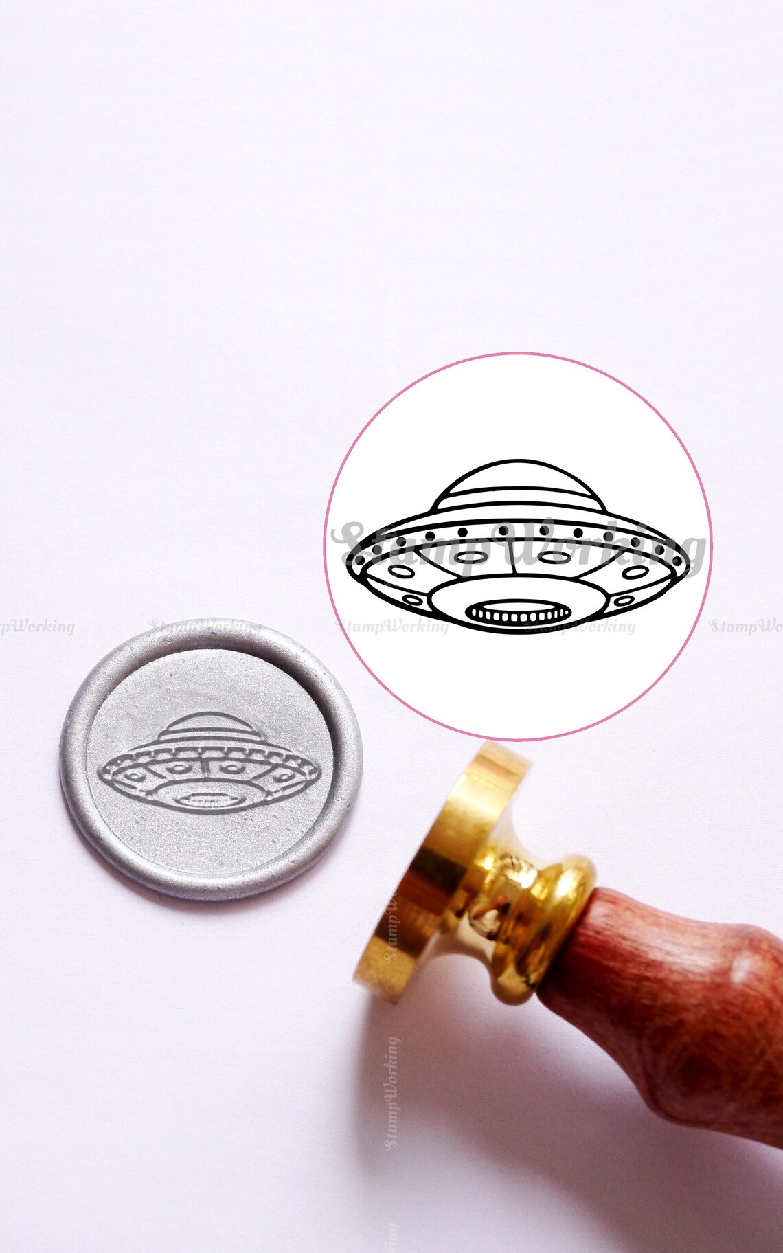 UFO Wax Sealing Stamp Aliens Wax Seal Stamp Science | Etsy