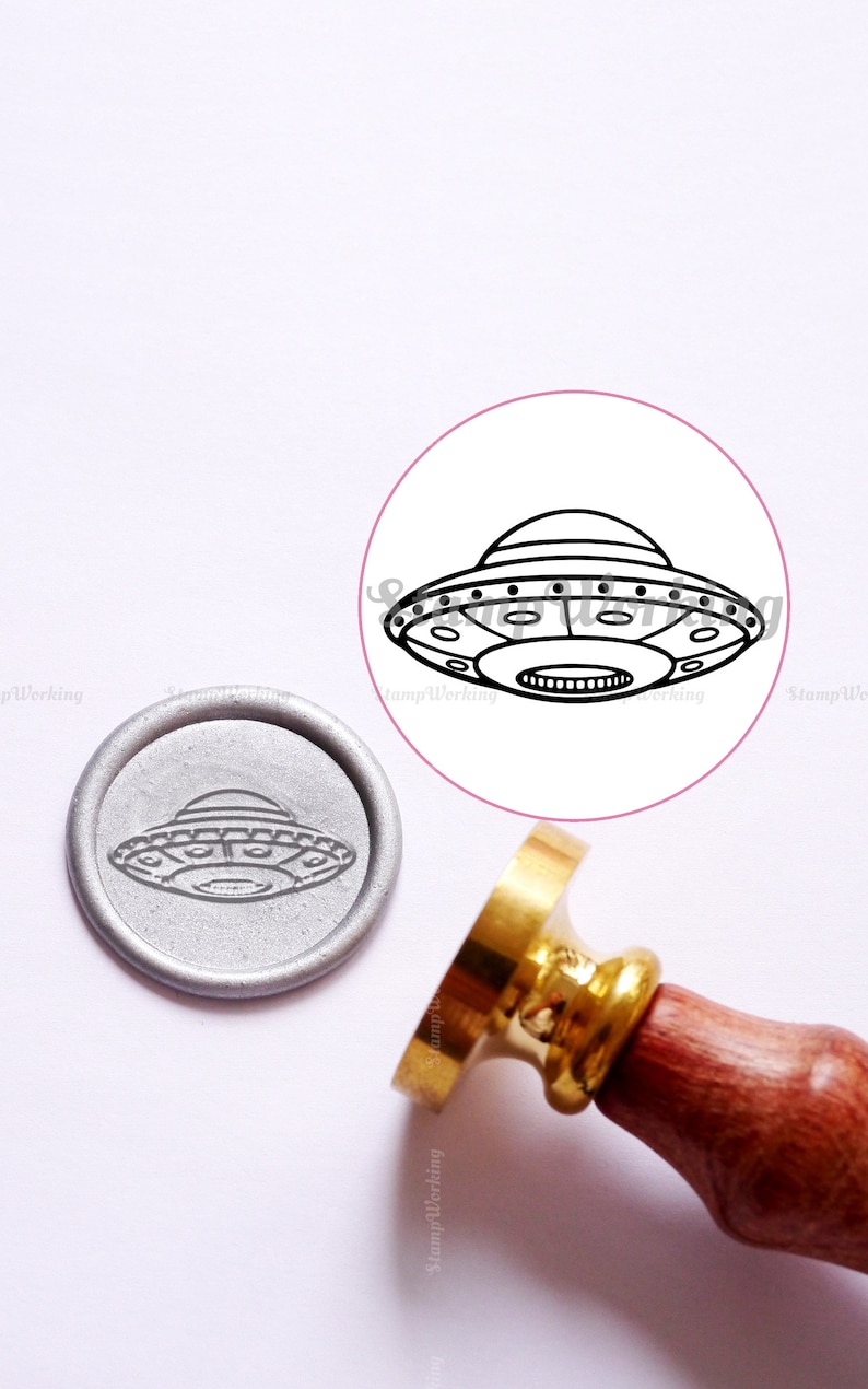 UFO Wax Sealing Stamp Aliens Wax Seal Stamp Science - Etsy
