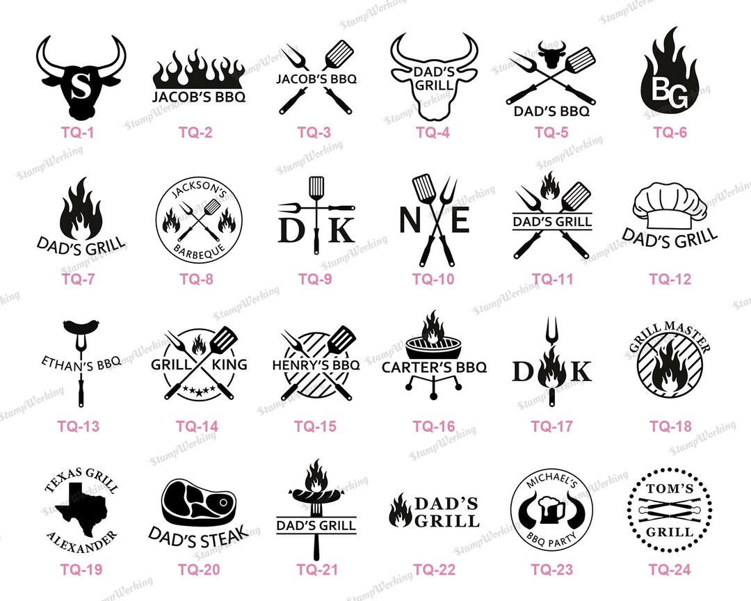BBQ Branding Iron Stamp - Custom Grill Branding Iron Stamp ...