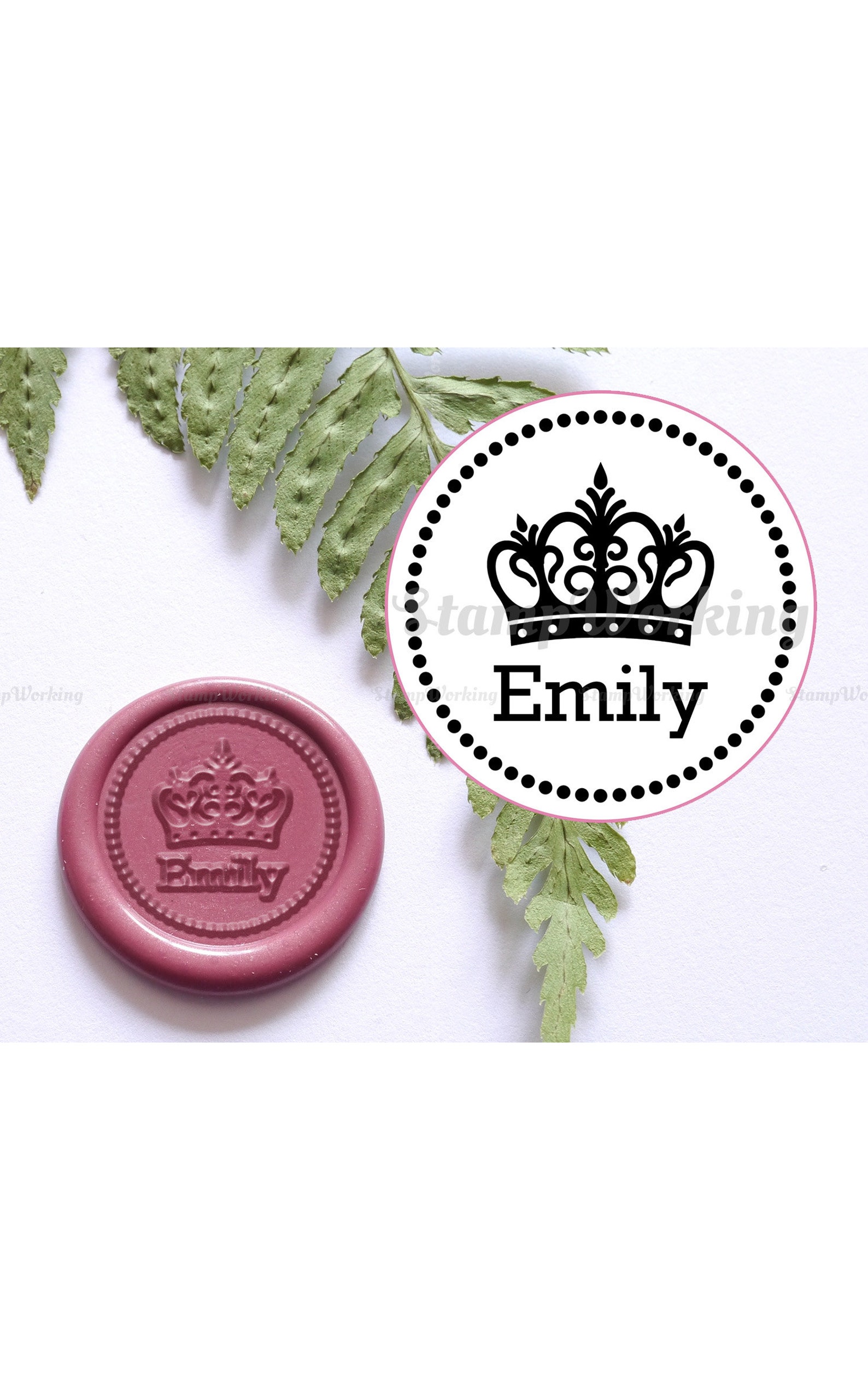Queen Crown With Name Wax Seal Stamp - Custom Crown Name Sealing Wax ...