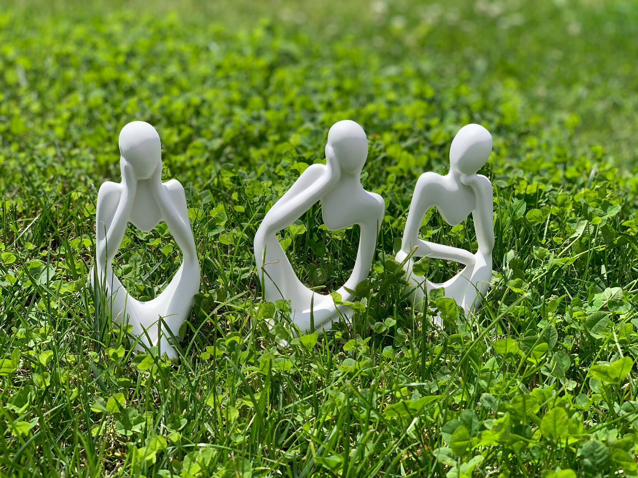 Raysin Deko Abstrakte Figuren 3-Set Denker Skulpturen - Etsy.de