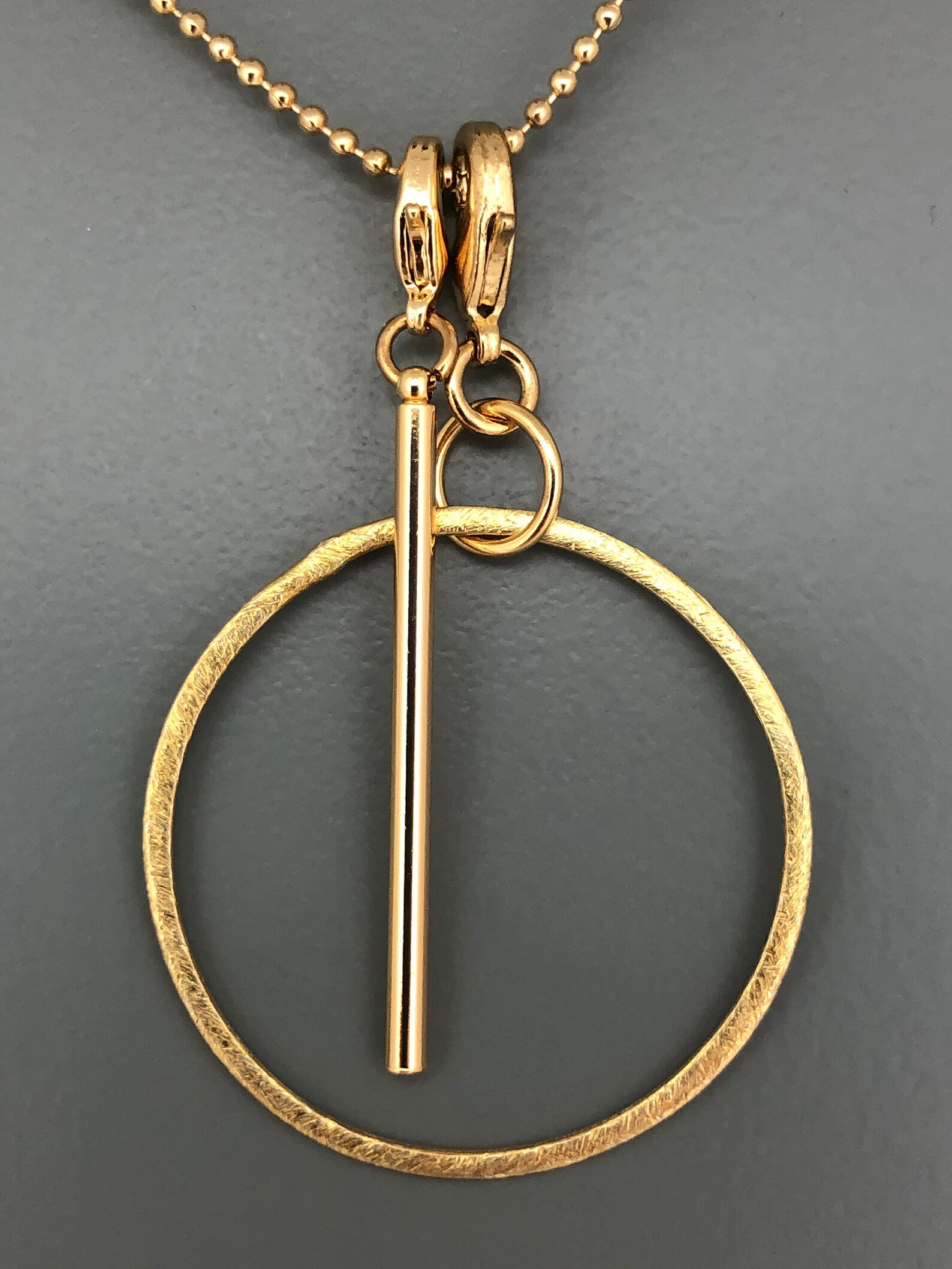 Rod Pendant Charm Gold-plated Chain Simple Beautiful - Etsy