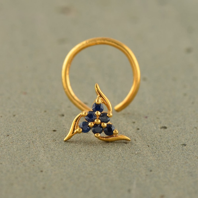Blue Nose Ring - Etsy