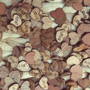 300pcs DIY Rustic Wooden Love Heart Table Scatter Decoration - Etsy