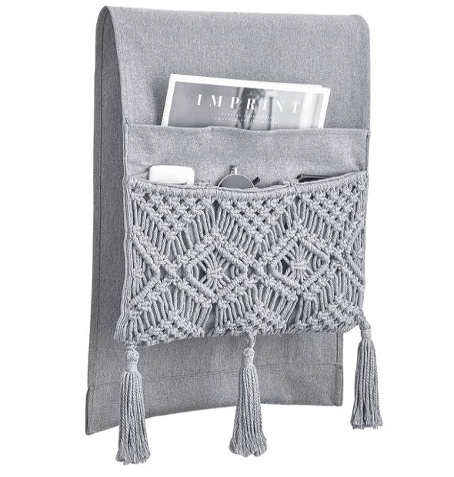 Macrame Sofa Armrest Organizer Remote Control Holder Magazine - Etsy