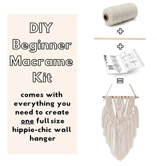 Macrame Kit DIY Macrame Kits for Adult Beginners Macrame | Etsy