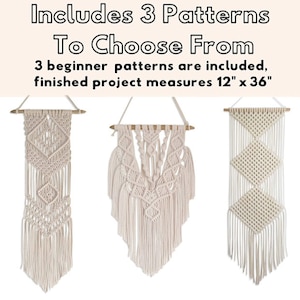 Macrame Kit DIY Macrame Kits for Adult Beginners Macrame - Etsy