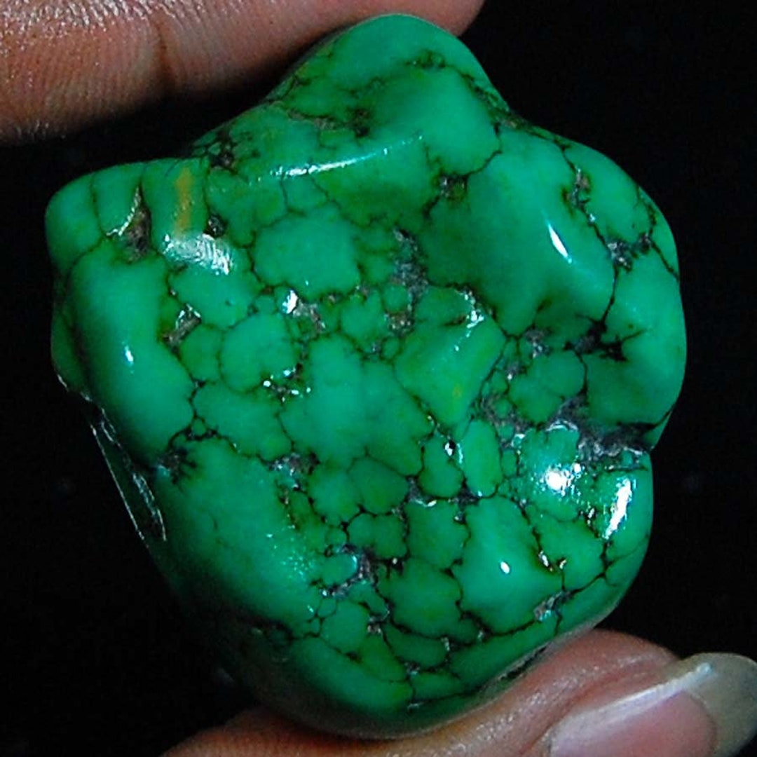 Raw Turquoise Crystal Chunk Stones Rough Undrilled Green Turquoise ...