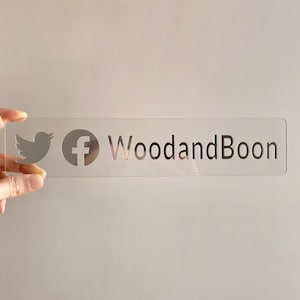 Acrylic Social Media Handle Sign | Small Business Logo Sign | Acrylic ...