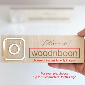 Social Media Sign Small Shop Wooden Sign Minimalist - Etsy