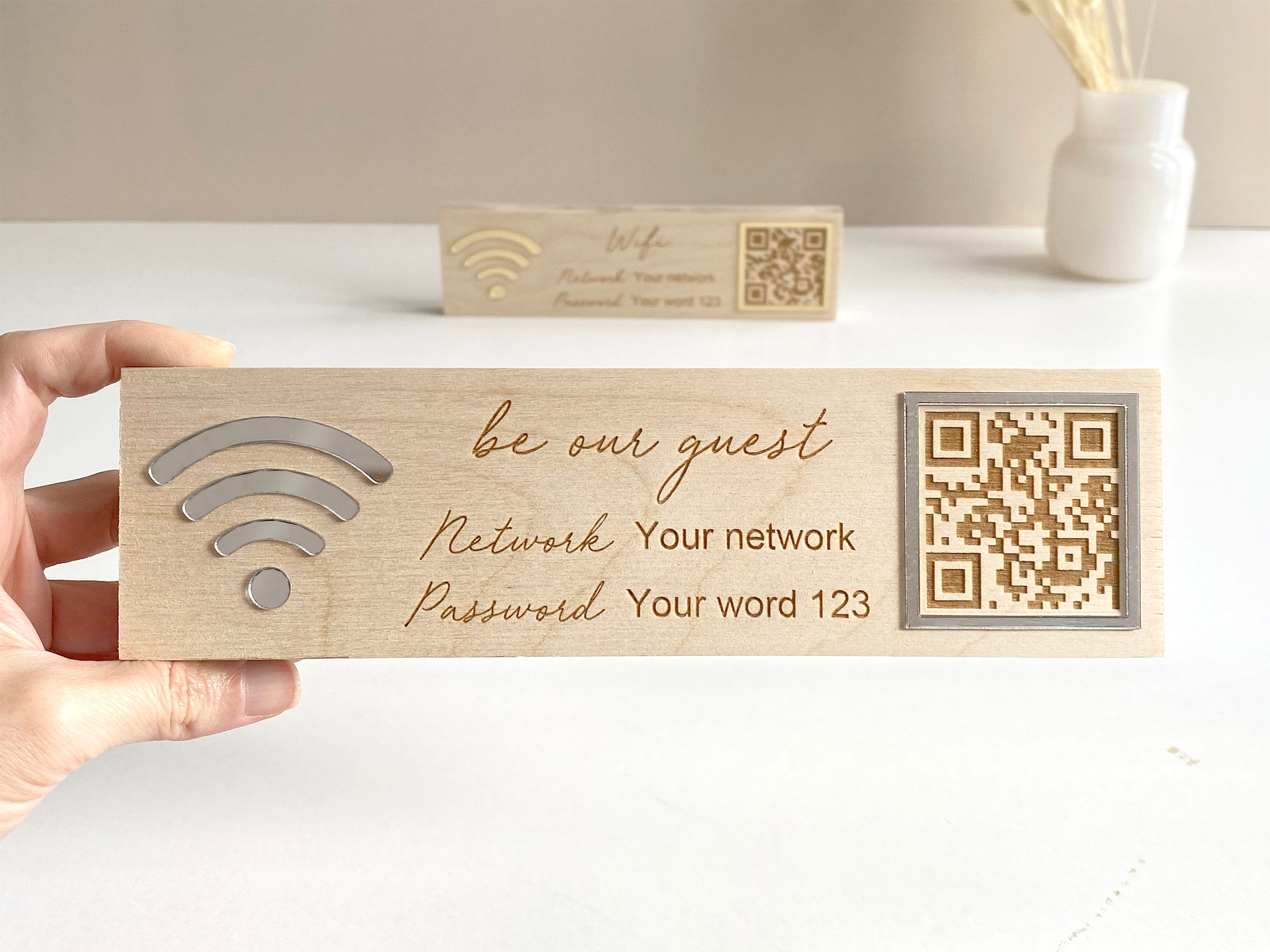 Wifi QR Code Sign for Guests Wifi Password Sign - Etsy
