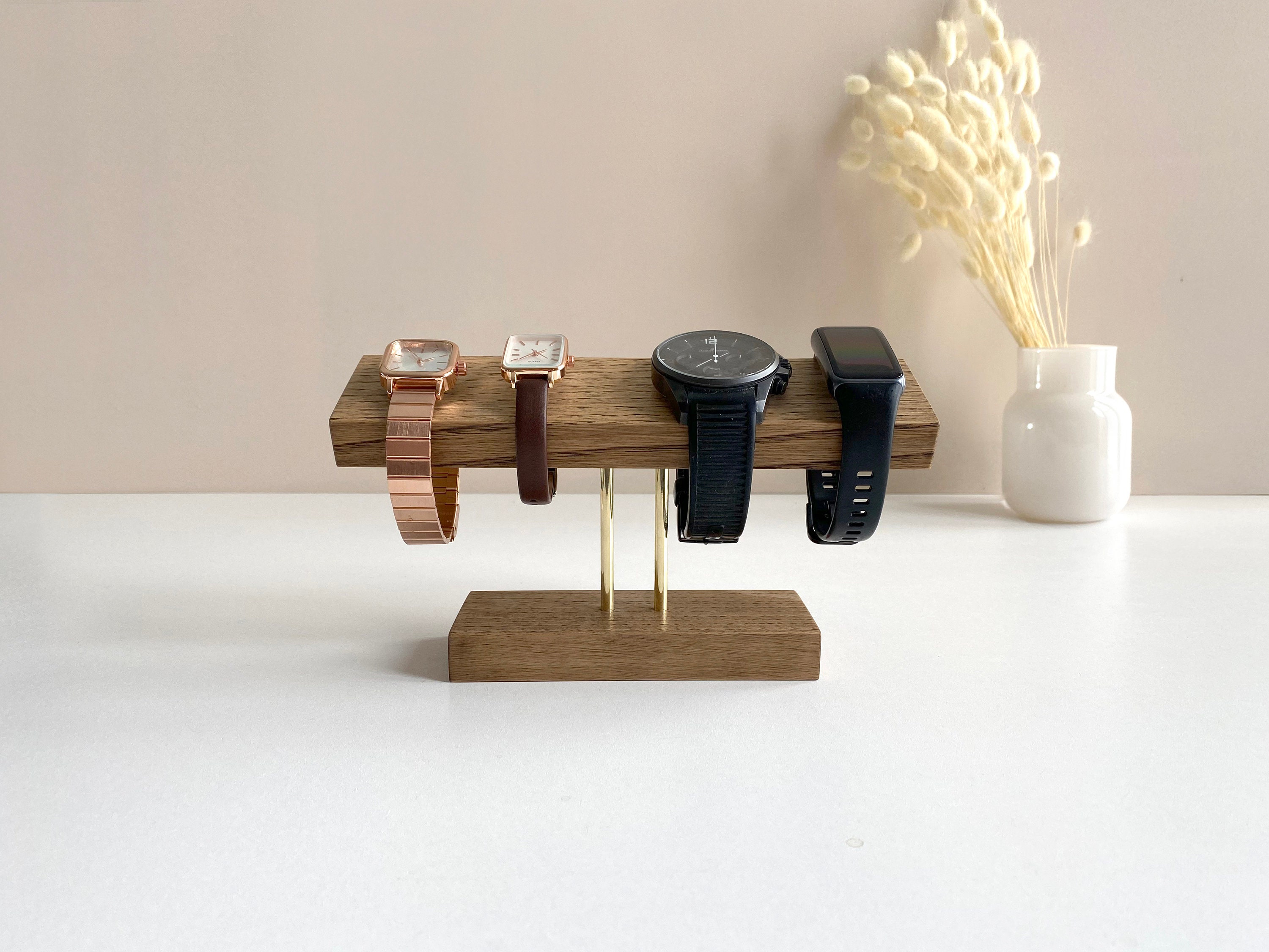 Watch Stand Watch Holder Watch Display Wood and Brass - Etsy