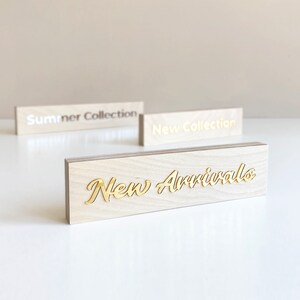 Business Sign Wood and Acrylic | Personalized Business Sign for Table ...