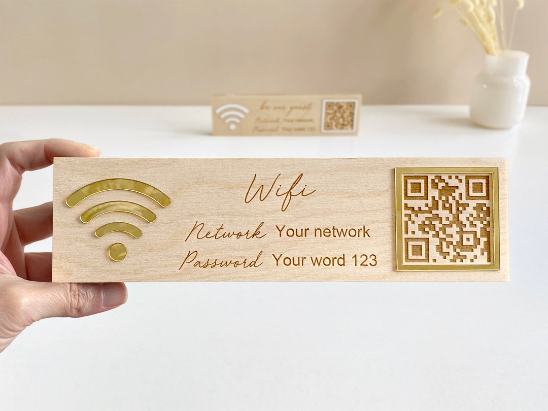 Wifi QR Code Sign for Guests Wifi Password Sign Personalized Wifi ...