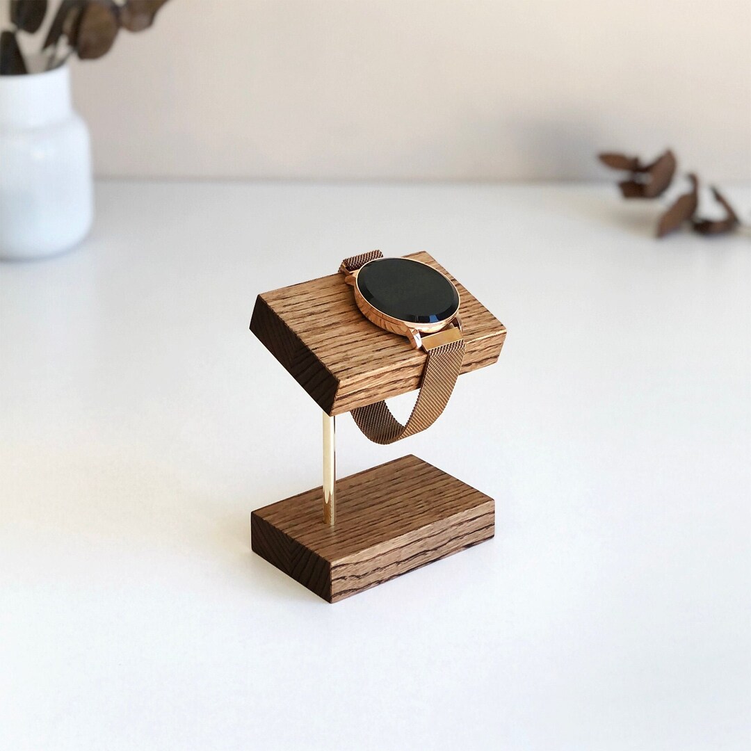 Watch Display With Wood and Brass Single Watch Stand Watch Holder Gift ...
