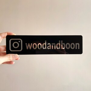 Acrylic Social Media Handle Sign | Small Business Logo Sign | Acrylic ...