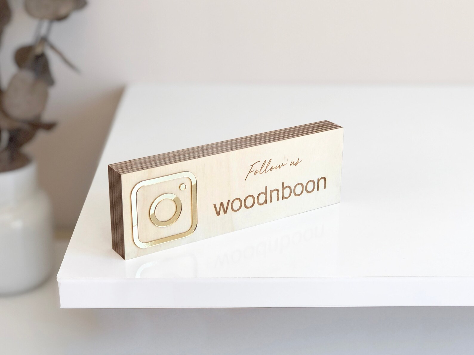 Social Media Sign Small Shop Wooden Sign Minimalist - Etsy