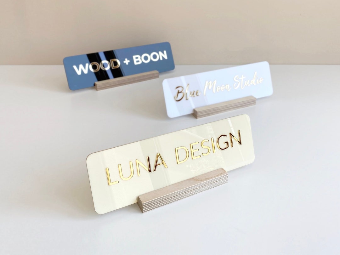 Business Sign Acrylic | Business Name Sign for Table | Custom Made Shop ...