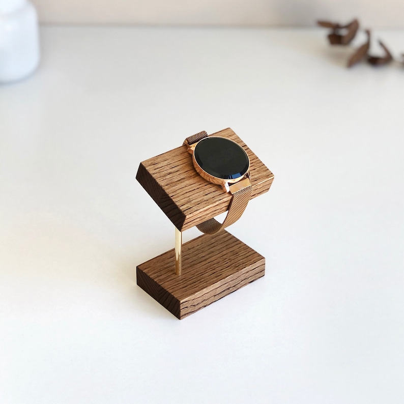 Watch Display With Wood and Brass Single Watch Stand Watch - Etsy