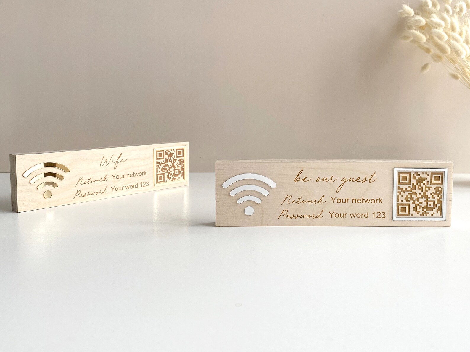 Wifi QR Code Sign for Guests Wifi Password Sign - Etsy