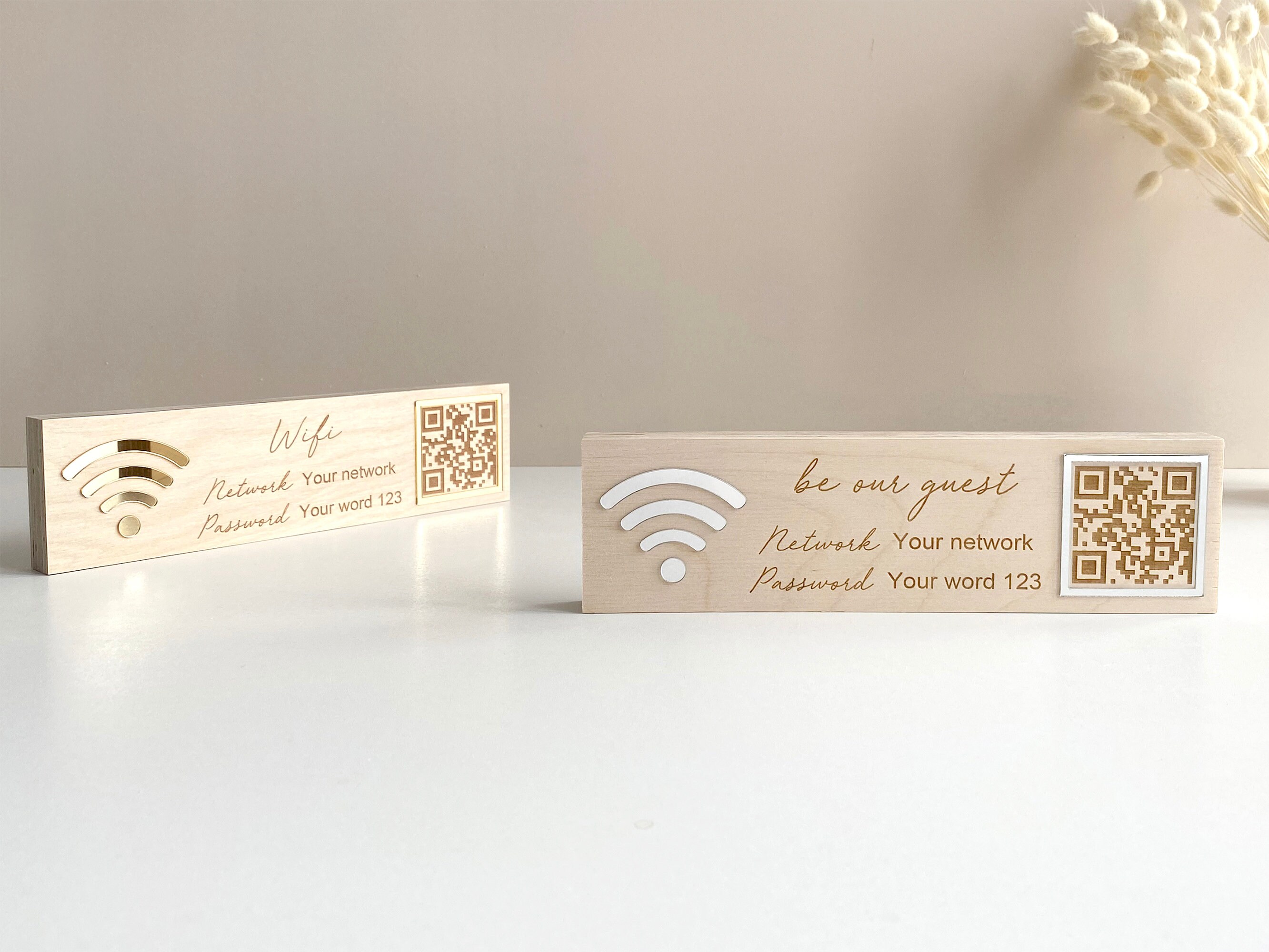 Wifi Qr Code Sign For Guests Wifi Password Sign Etsy