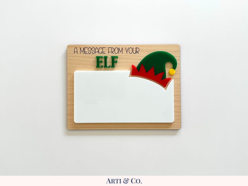 A Message From Your Elf Board | Custom Elf Message Board | Elf on the ...
