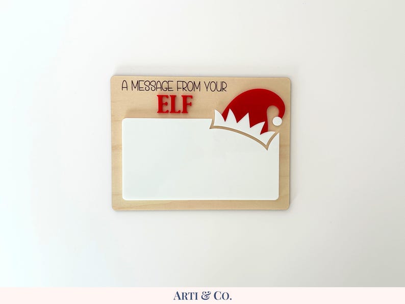 A Message From Your Elf Board | Custom Elf Message Board | Elf on the ...