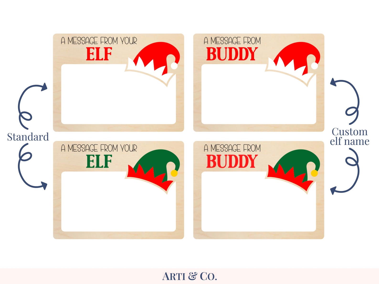 A Message From Your Elf Board | Custom Elf Message Board | Elf on the ...