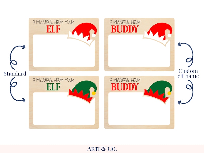 A Message From Your Elf Board | Custom Elf Message Board | Elf on the ...