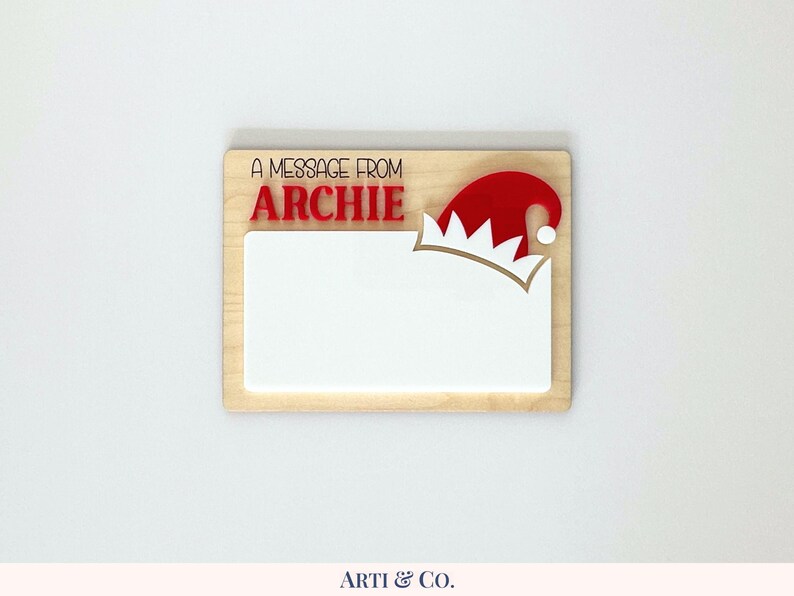 A Message From Your Elf Board | Custom Elf Message Board | Elf on the ...