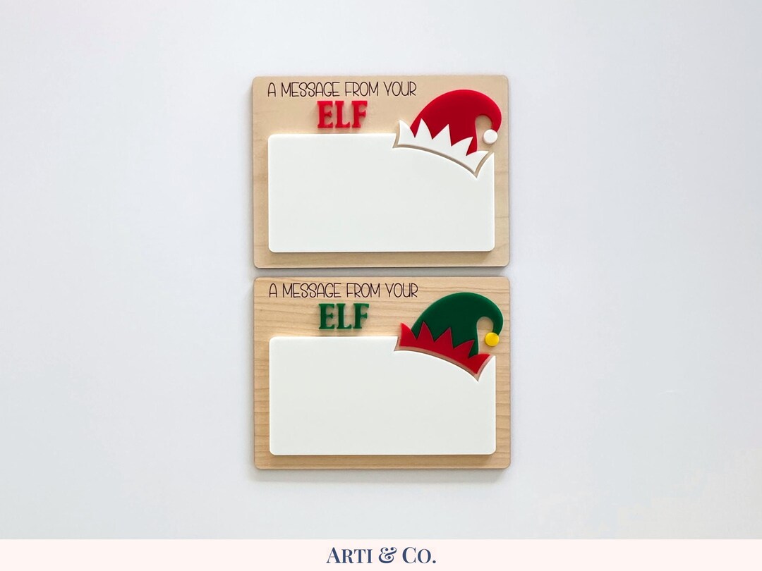 A Message From Your Elf Board | Custom Elf Message Board | Elf on the ...