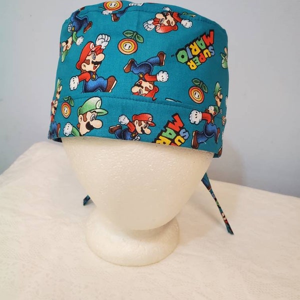 Super Mario Scrub Cap Womens - Etsy