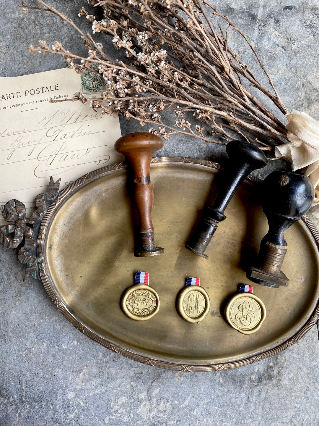 Antique French Wax Seal Stamp, French Wax Seal Stamp, French Antiques ...