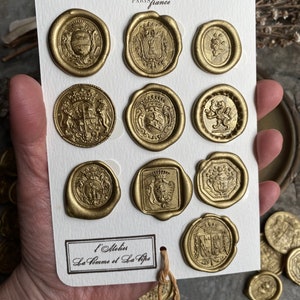 Wax Seal Sampler Pack, French Wax Seals, Wax Seals, Self Adhesive Wax ...