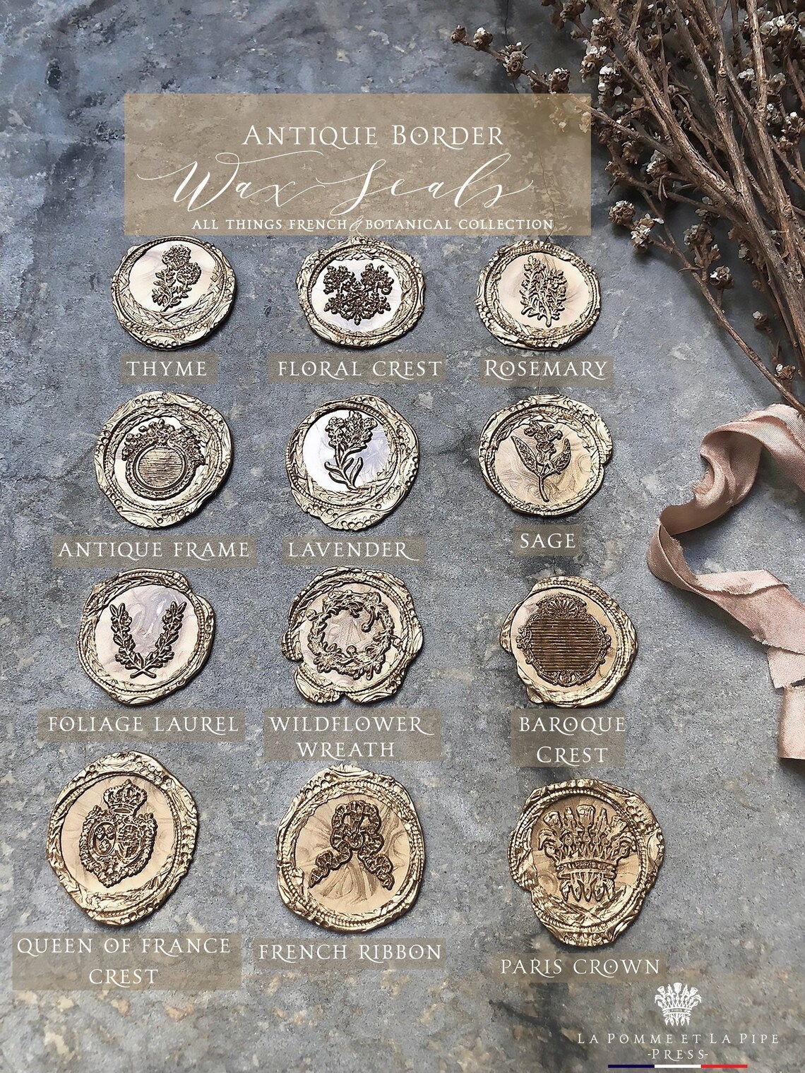 Wax Seal Sampler Pack French Wax Seals Wax Seals Self - Etsy