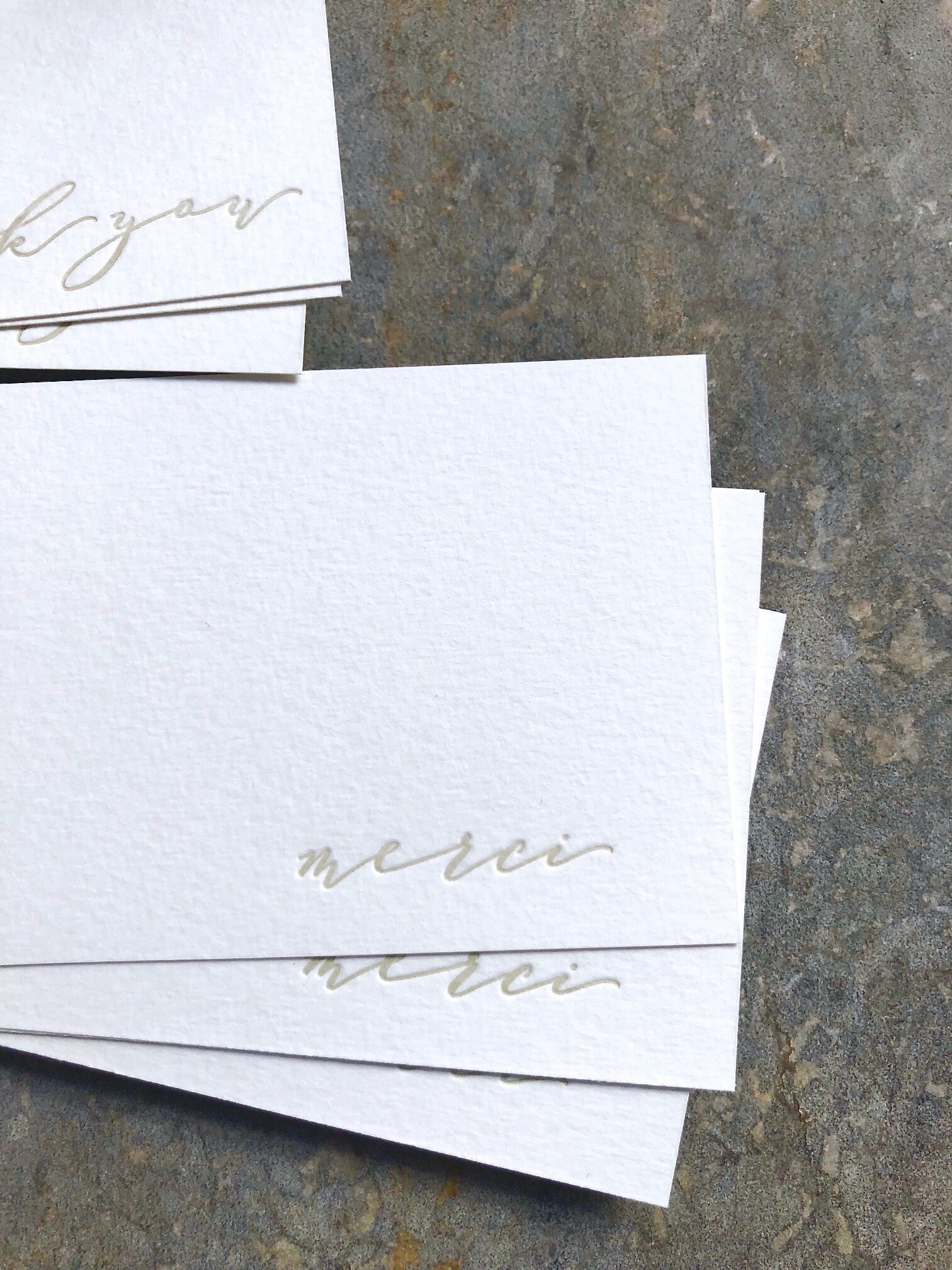 Thank You Note Cards Merci Note Cards Thank You Cards Merci - Etsy