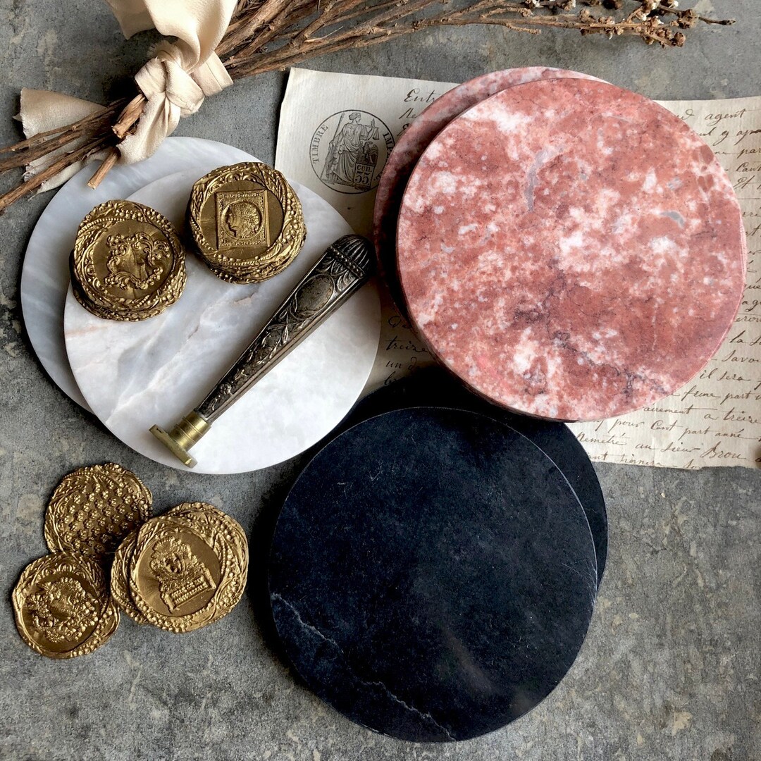Marble Base, Round Marble Base, Marble Wax Seal Base, Wax Seal Making ...