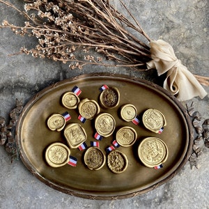 Wax Seal Sampler Pack, French Wax Seals, Wax Seals, Self Adhesive Wax ...