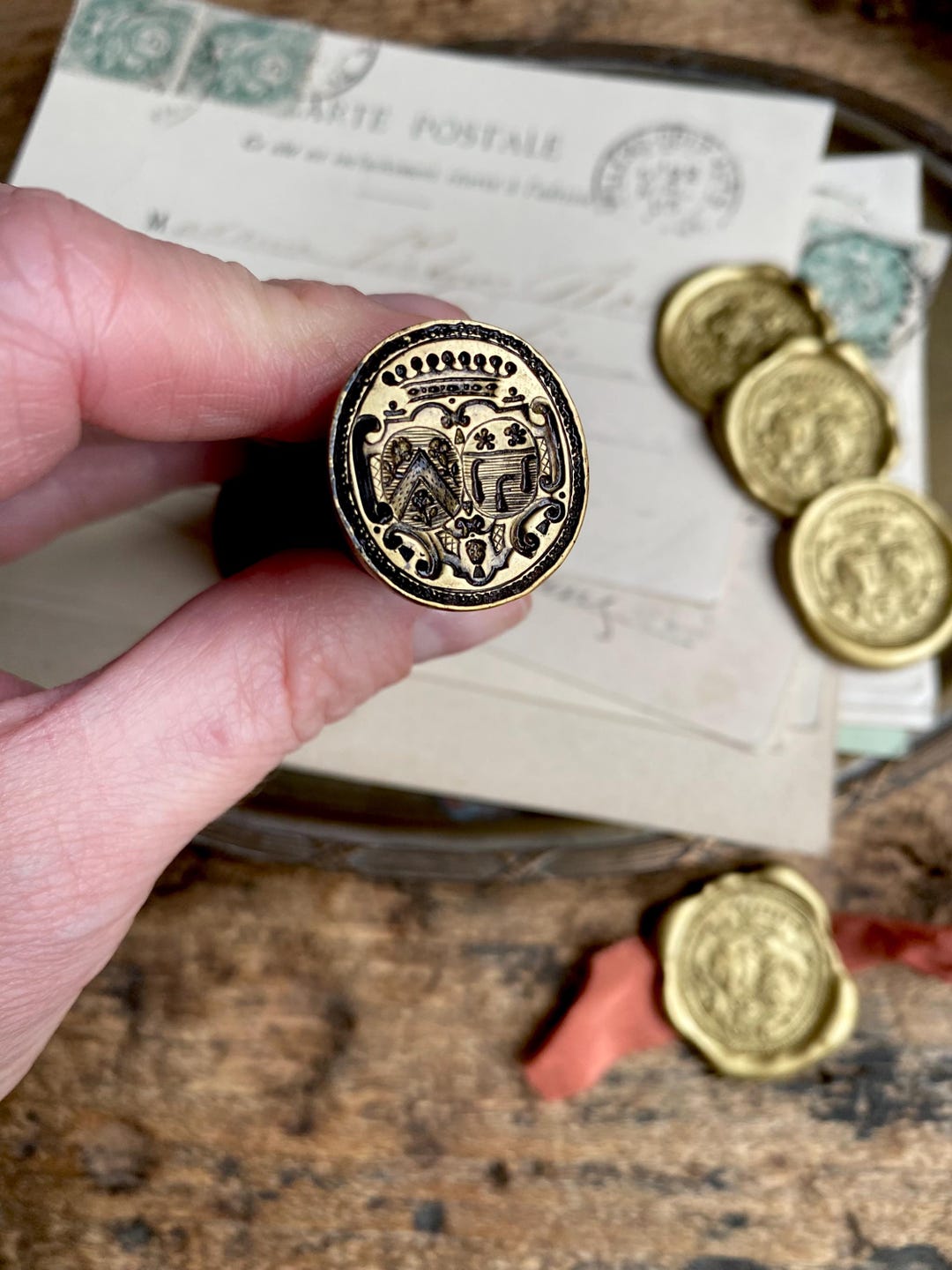 Antique French Wax Stamp, French Wax Seal Stamp, French Antiques, Wax ...