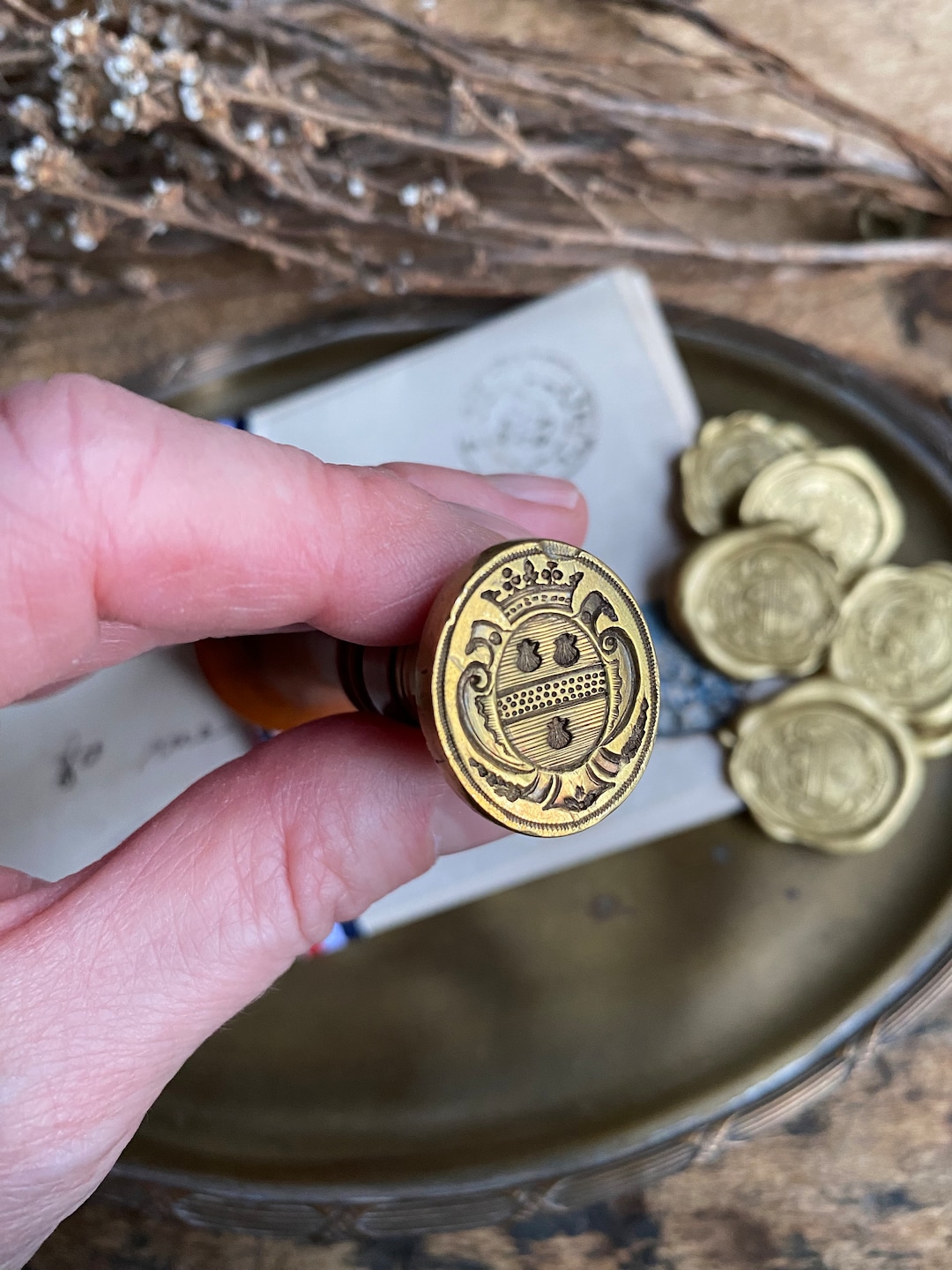 Antique French Wax Seal Stamp, Wax Seal Stamp, Vintage Wax Seal Stamp ...