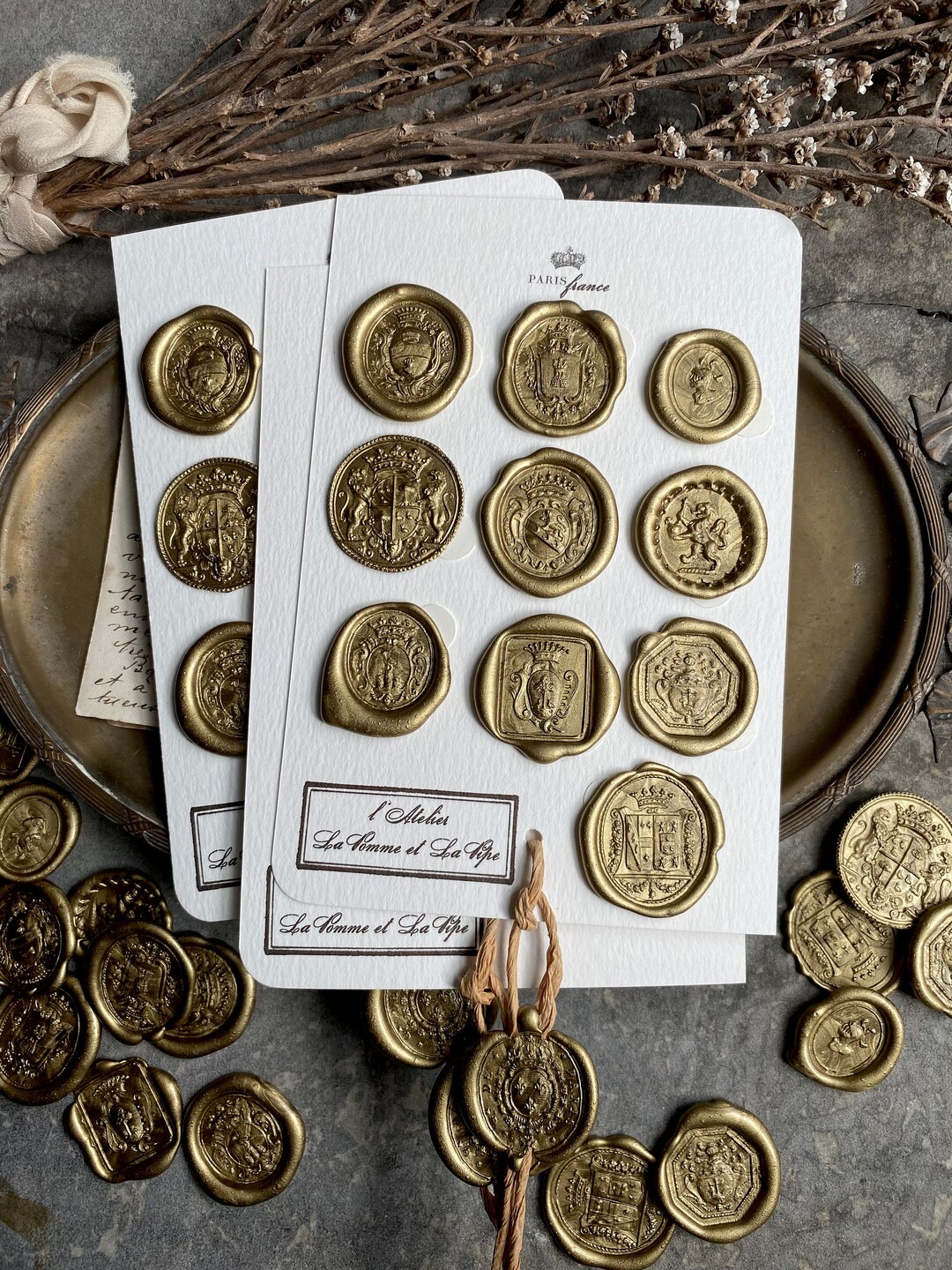 Wax Seal Sampler Pack, French Wax Seals, Wax Seals, Self Adhesive Wax ...